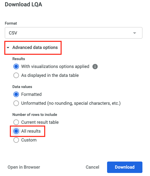 Download All Data in Report Tables – Smartling Help Center