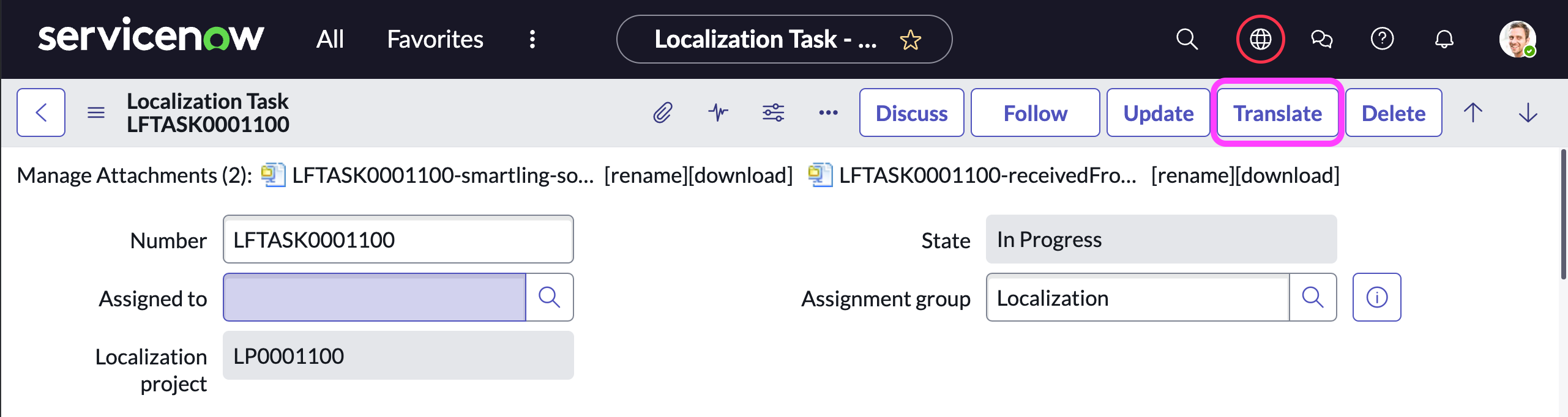 Translating with the ServiceNow Localization Framework – Smartling Help ...