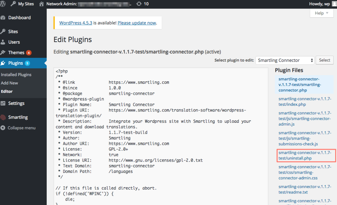 WordPress Connector Upgrade or Uninstall – Smartling Help Center